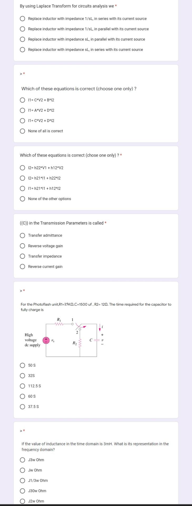 Solved By using Laplace Transform for circuits analysis we * | Chegg.com