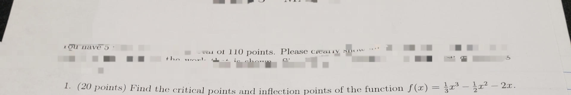 Solved (20 points) Find the critical points and inflection | Chegg.com Solved (20 points) Find the critical points and inflection | Chegg.com