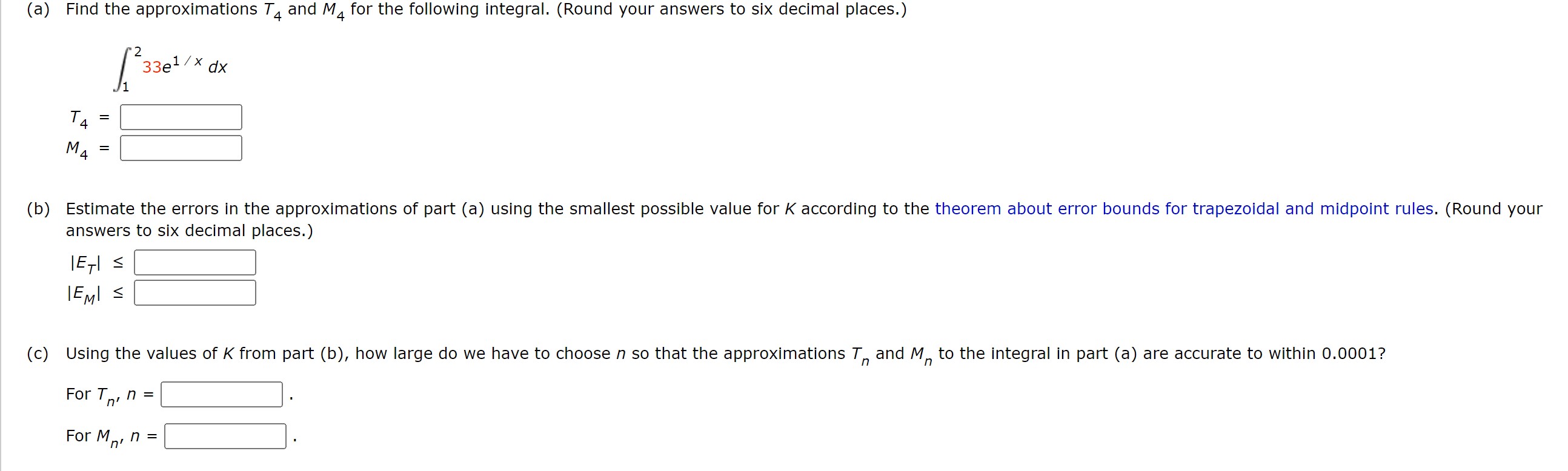 Solved (a) ﻿Find the approximations using trapezoidal method | Chegg.com