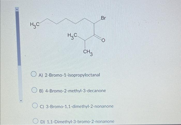 Solved A) 2-Bromo-1-isopropyloctanal B) | Chegg.com