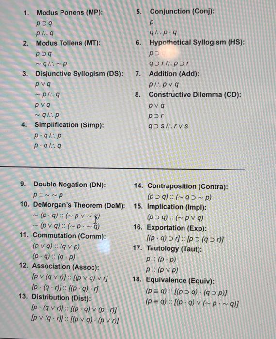 Solved Use your preferred method (full truth table, indirect | Chegg.com