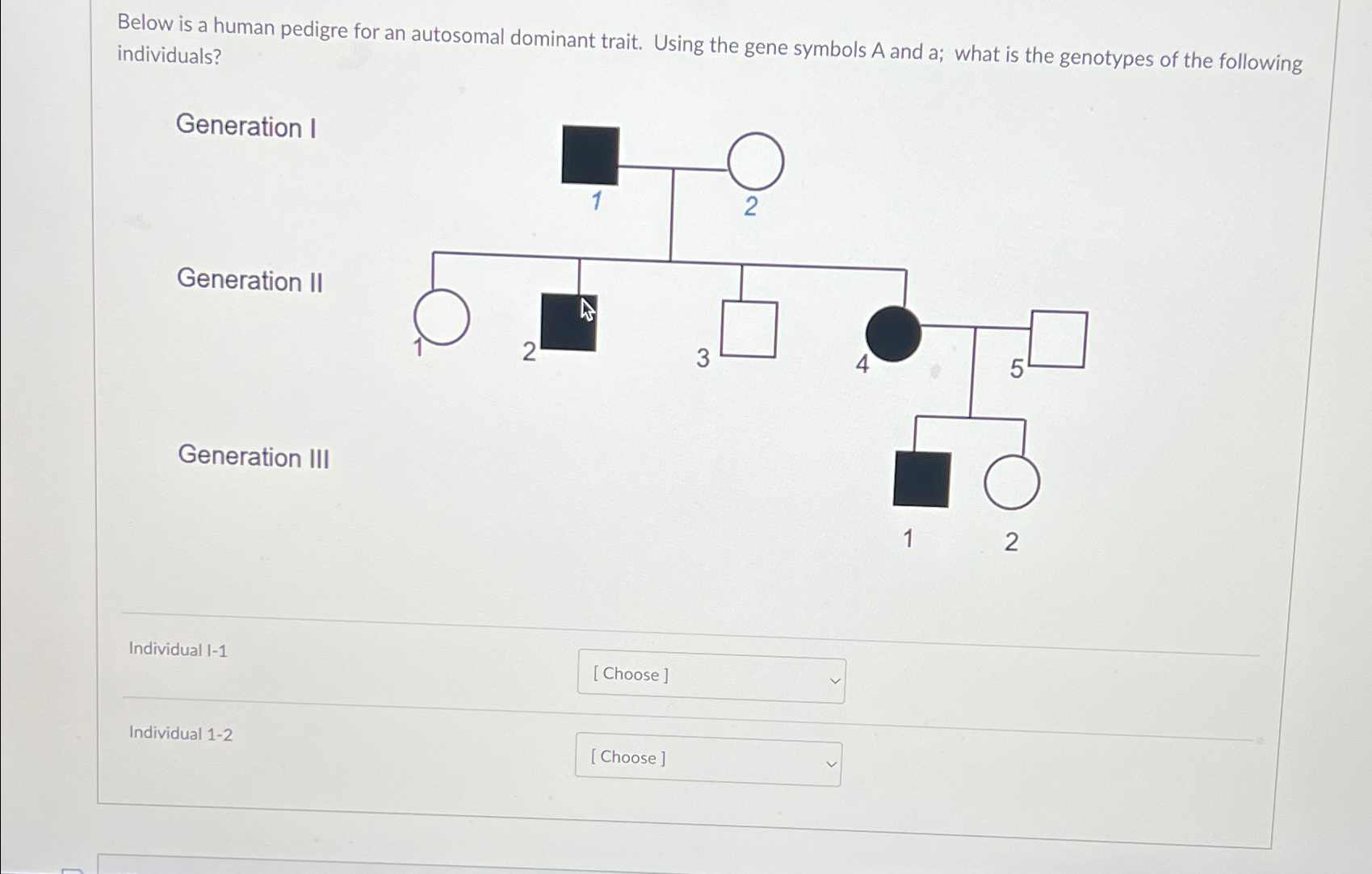 Solved Below is a human pedigre for an autosomal dominant | Chegg.com
