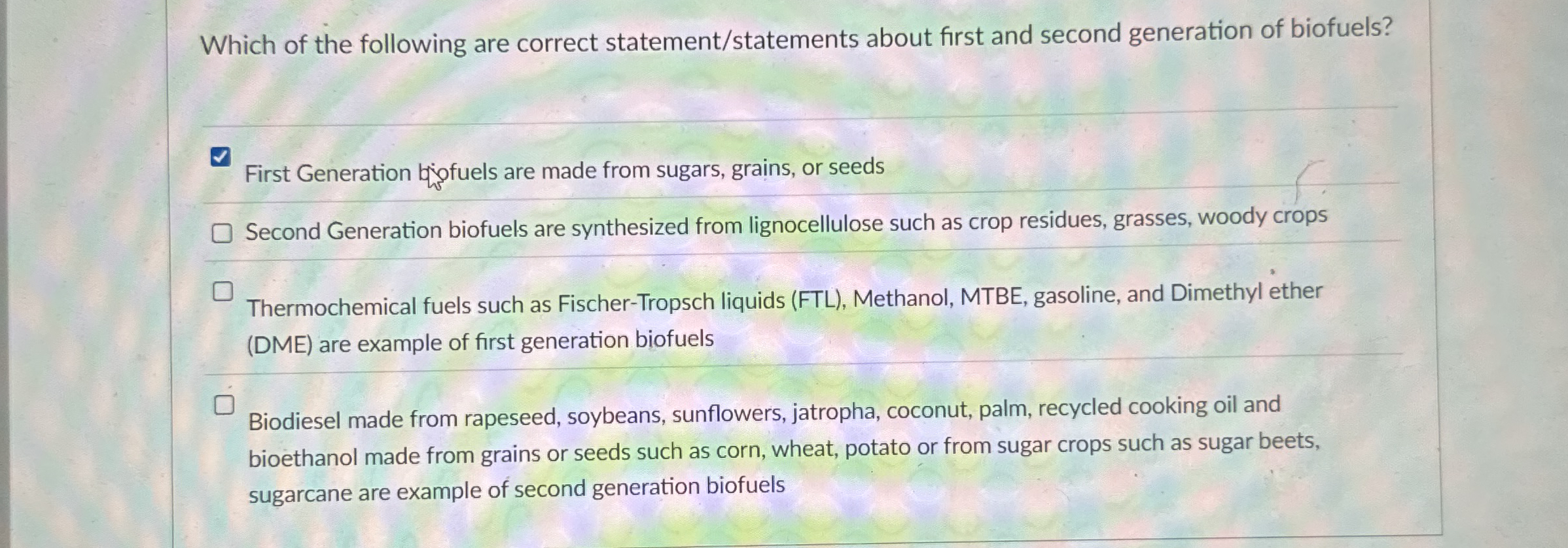 Which of the following are correct | Chegg.com