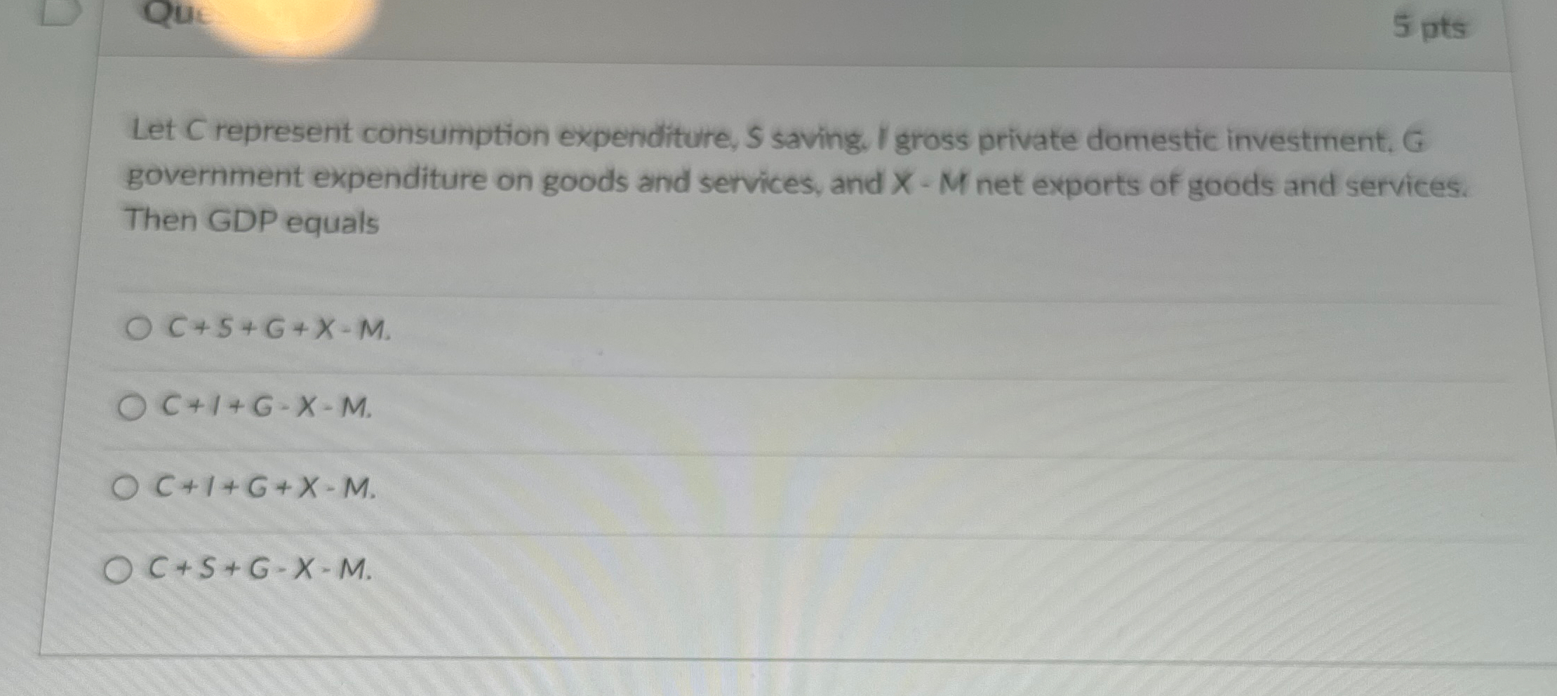 Solved Let C ﻿represent consumption expenditure, S ﻿saving, | Chegg.com