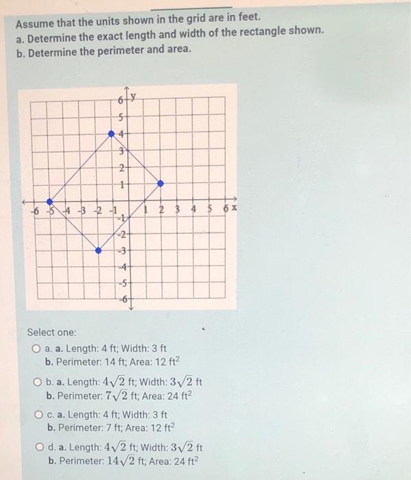 Solved Assume that the units shown in the grid are in feet. | Chegg.com