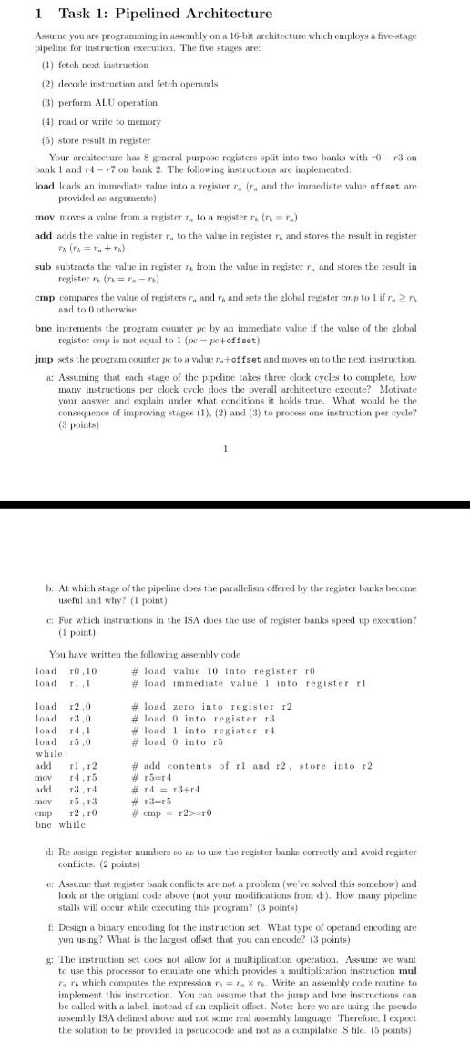 Solved Assume you are programming in assembly on it 16-tait | Chegg.com
