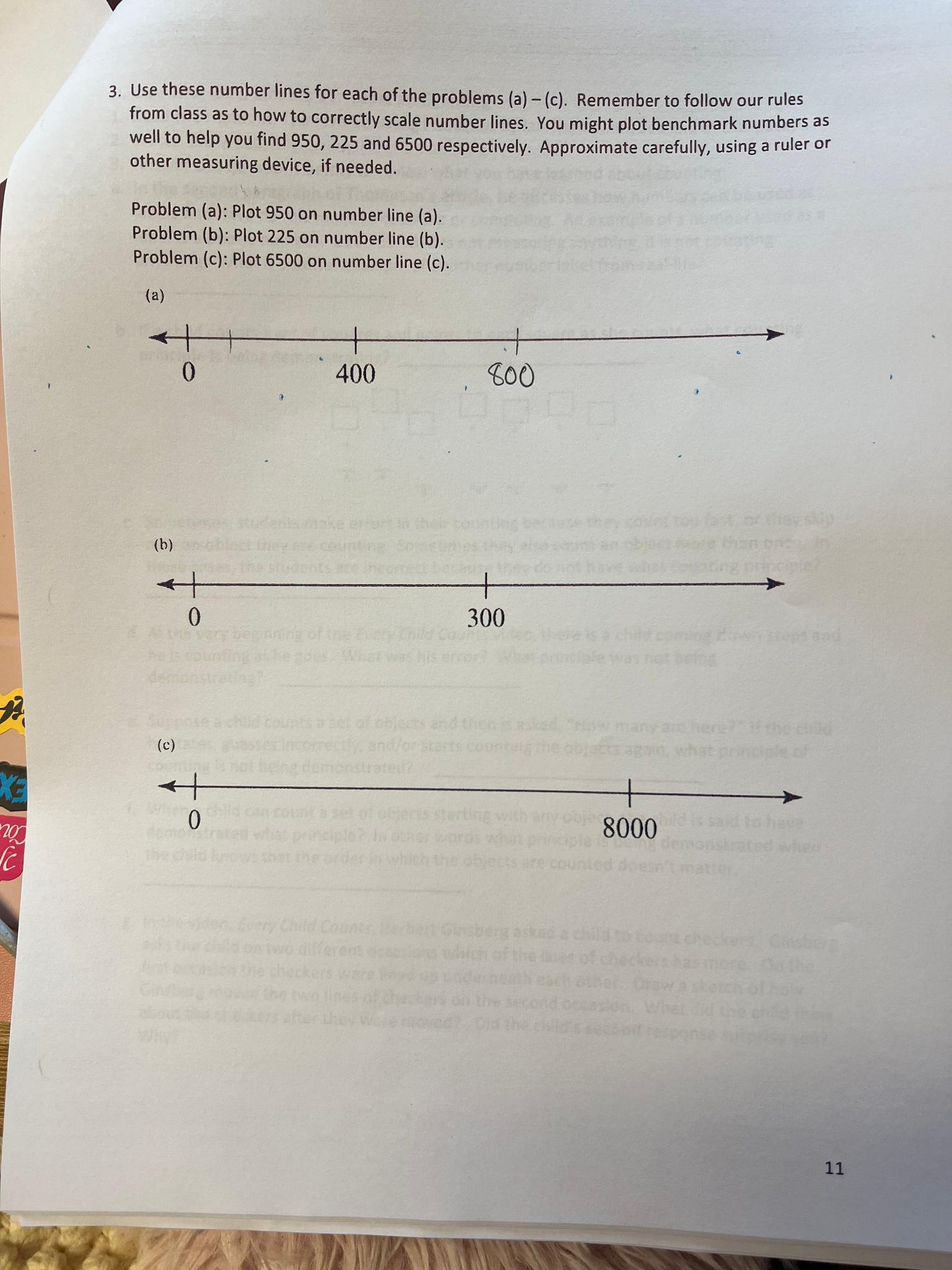 Solved Use these number lines for each of the problems | Chegg.com