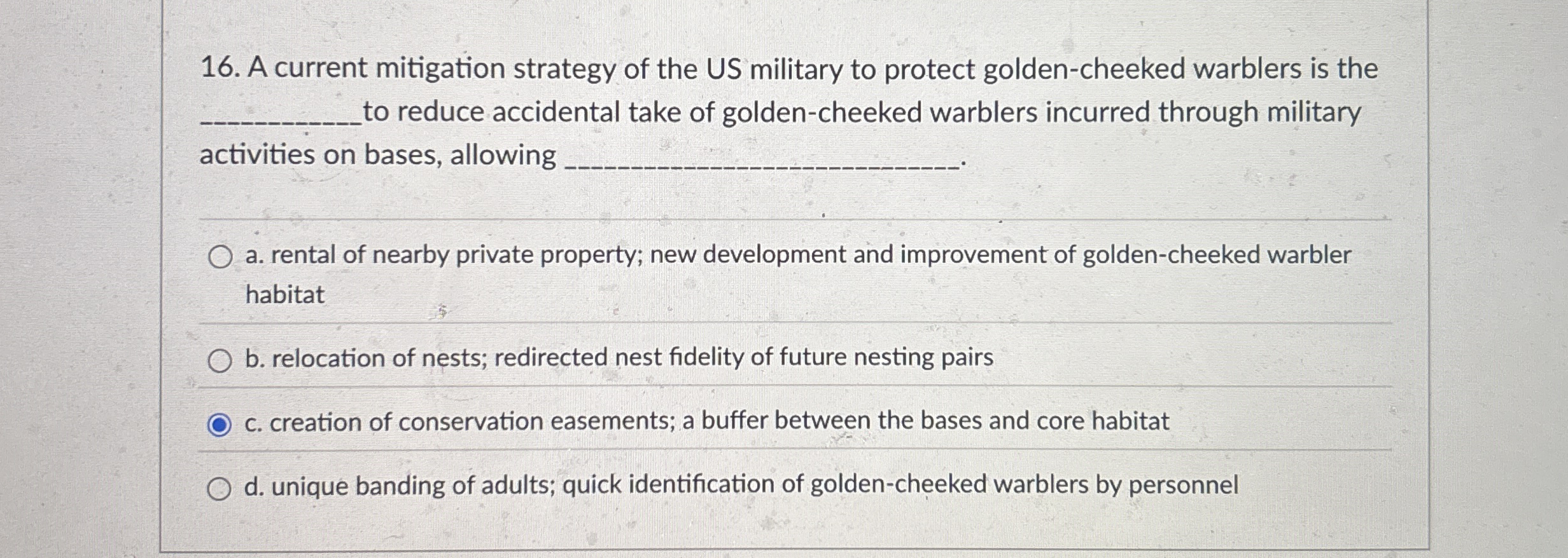 Solved A current mitigation strategy of the US military to | Chegg.com