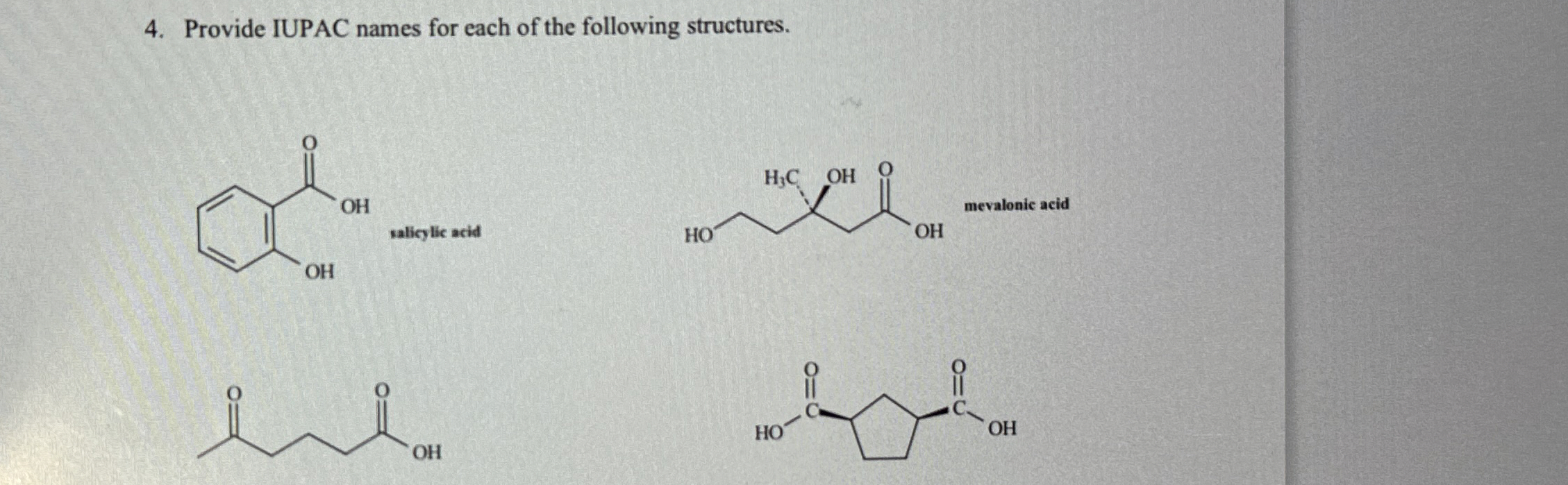 Provide IUPAC names for each of the following | Chegg.com