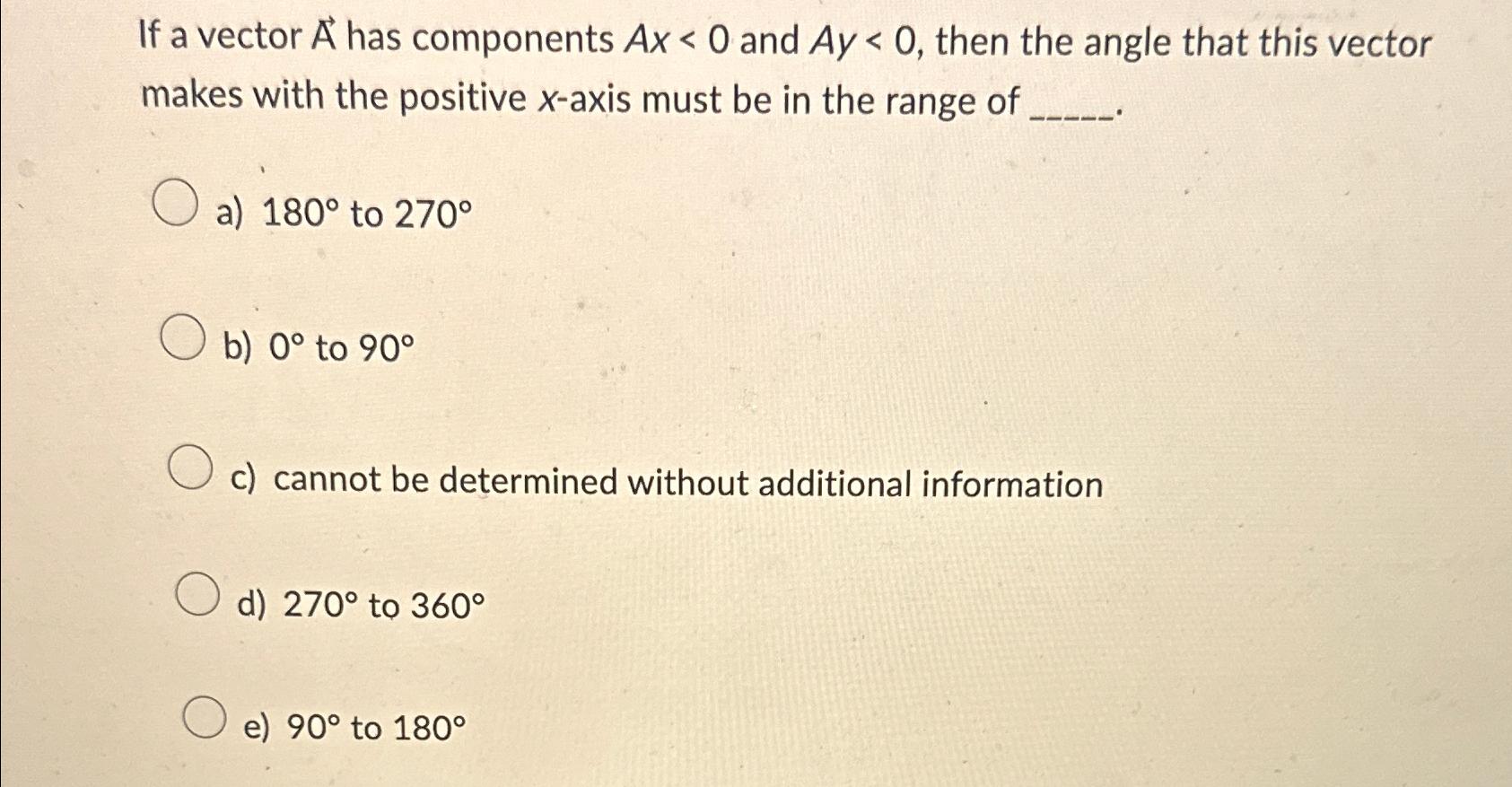 If a vector vec(A) ﻿has components Ax