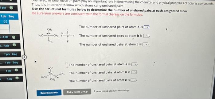 Thus, it is important to know which atoms carry | Chegg.com