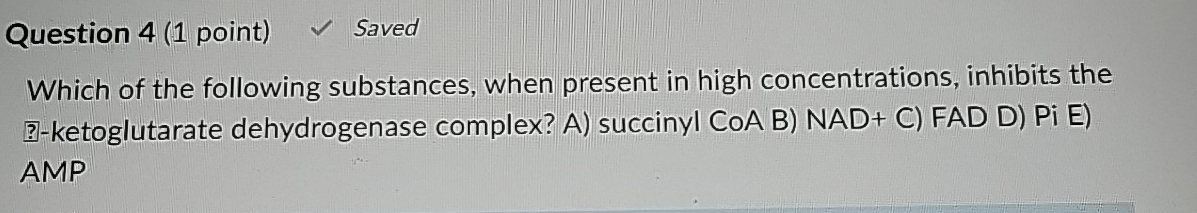 Solved Question 4 (1 ﻿point) ﻿SavedWhich of the following | Chegg.com