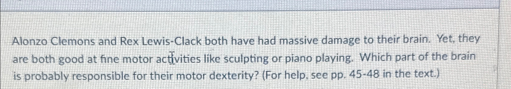 Solved Alonzo Clemons and Rex Lewis-Clack both have had | Chegg.com