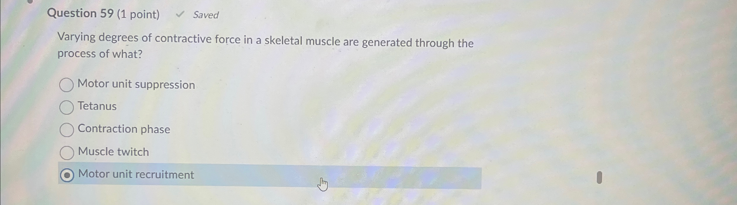 Solved Question 59 (1 ﻿point)SavedVarying degrees of | Chegg.com