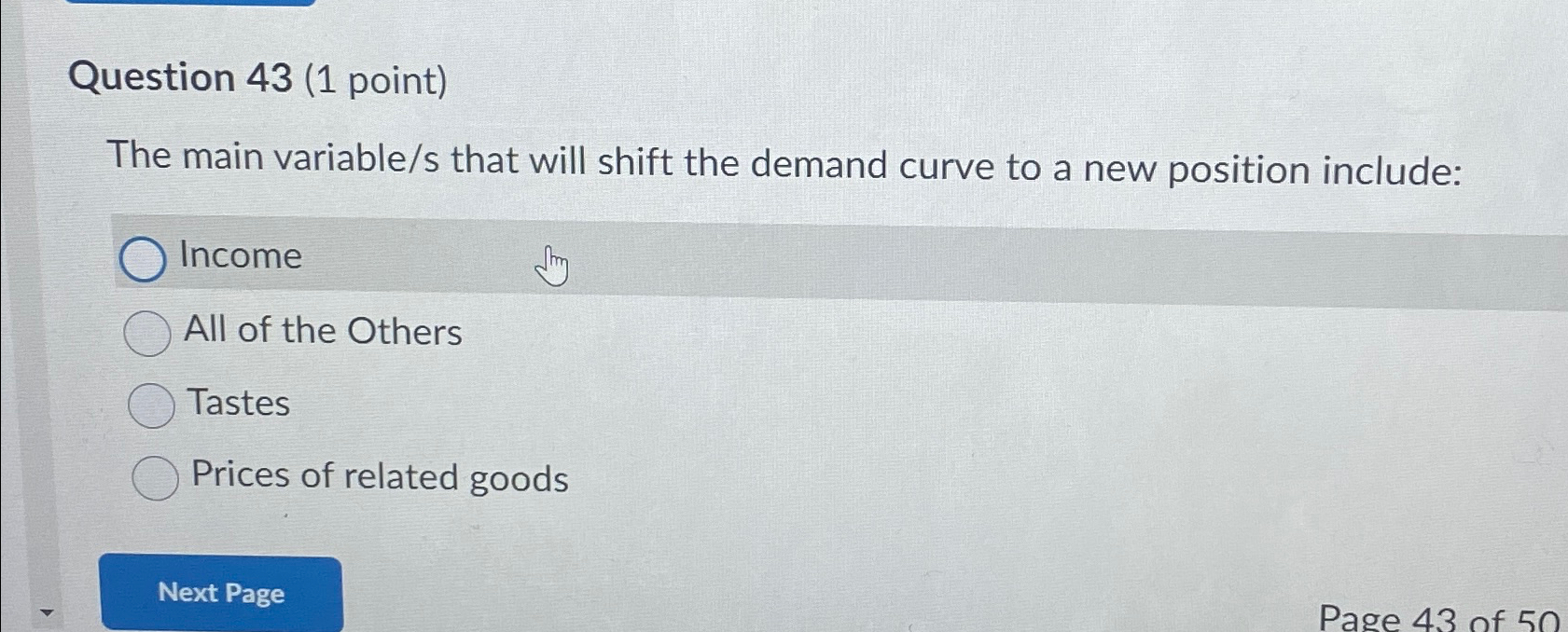 Solved Question 43 (1 ﻿point)The main variable/s that will | Chegg.com