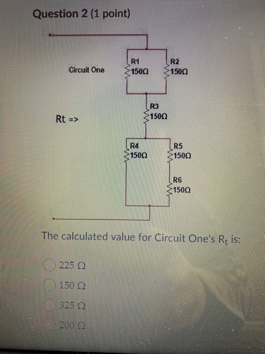 Solved Interactive Circuit One R1 1500 R2: 1500 W R3 1500 R4 | Chegg.com