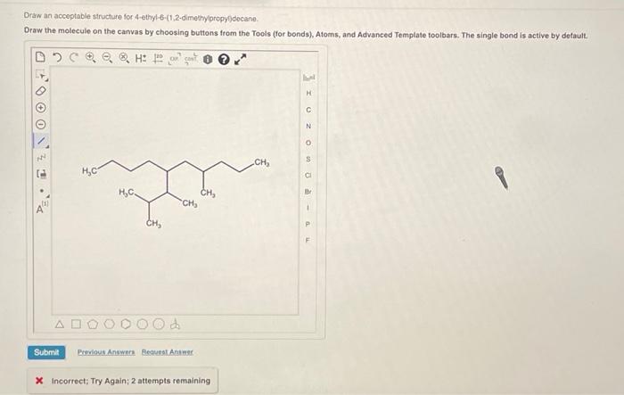 Solved Draw an accoptable structure for | Chegg.com