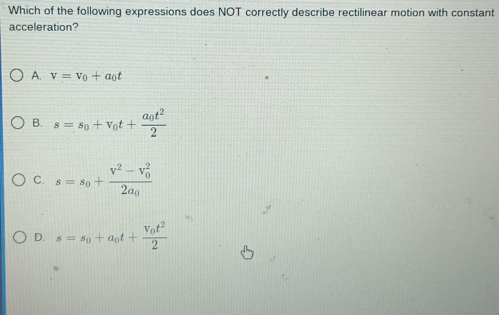 Solved Which of the following expressions does NOT correctly | Chegg.com