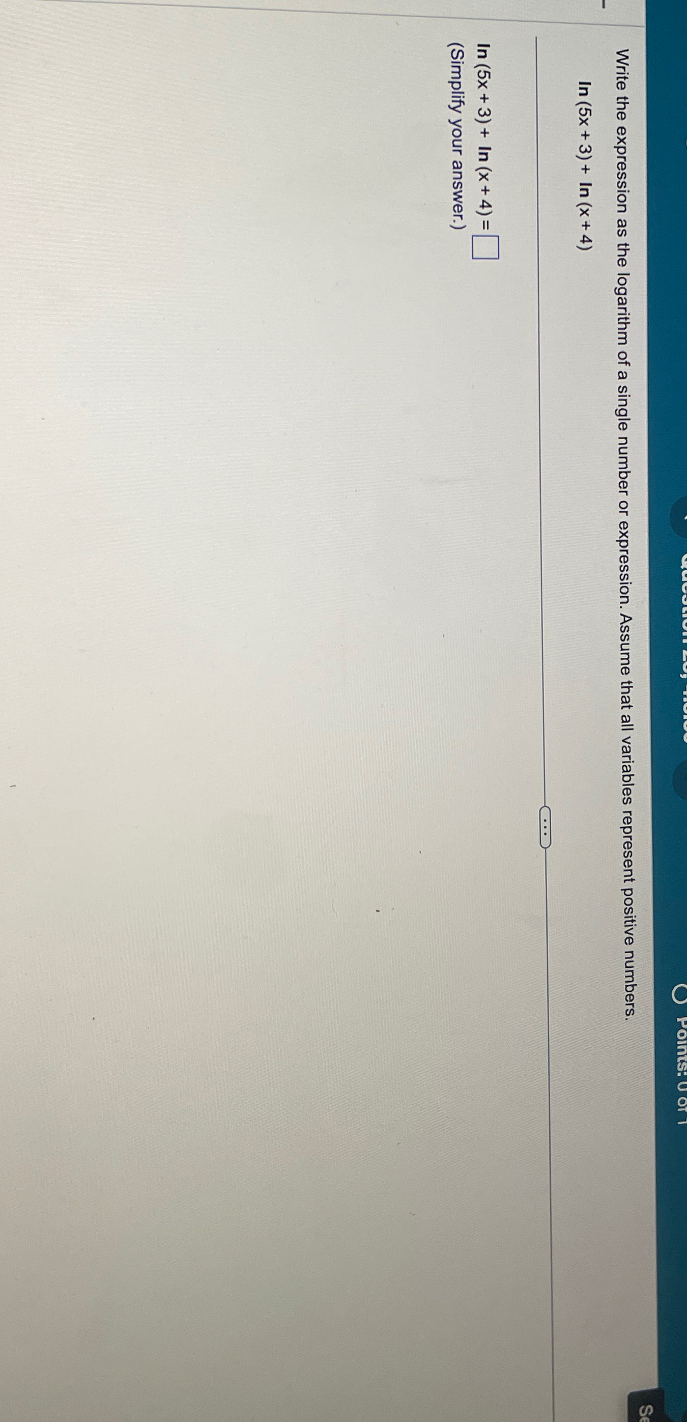 Solved Write the expression as the logarithm of a single | Chegg.com
