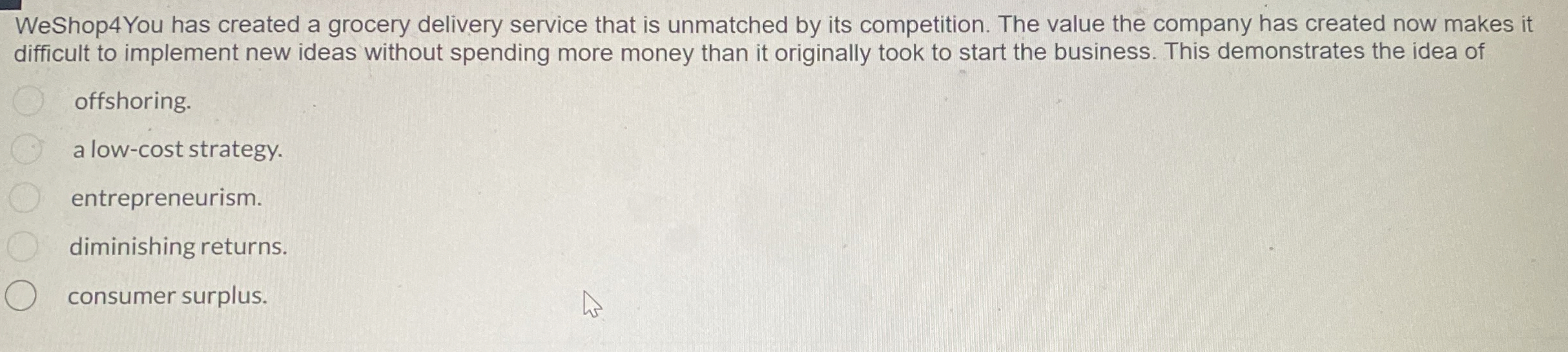 Solved WeShop4You has created a grocery delivery service | Chegg.com