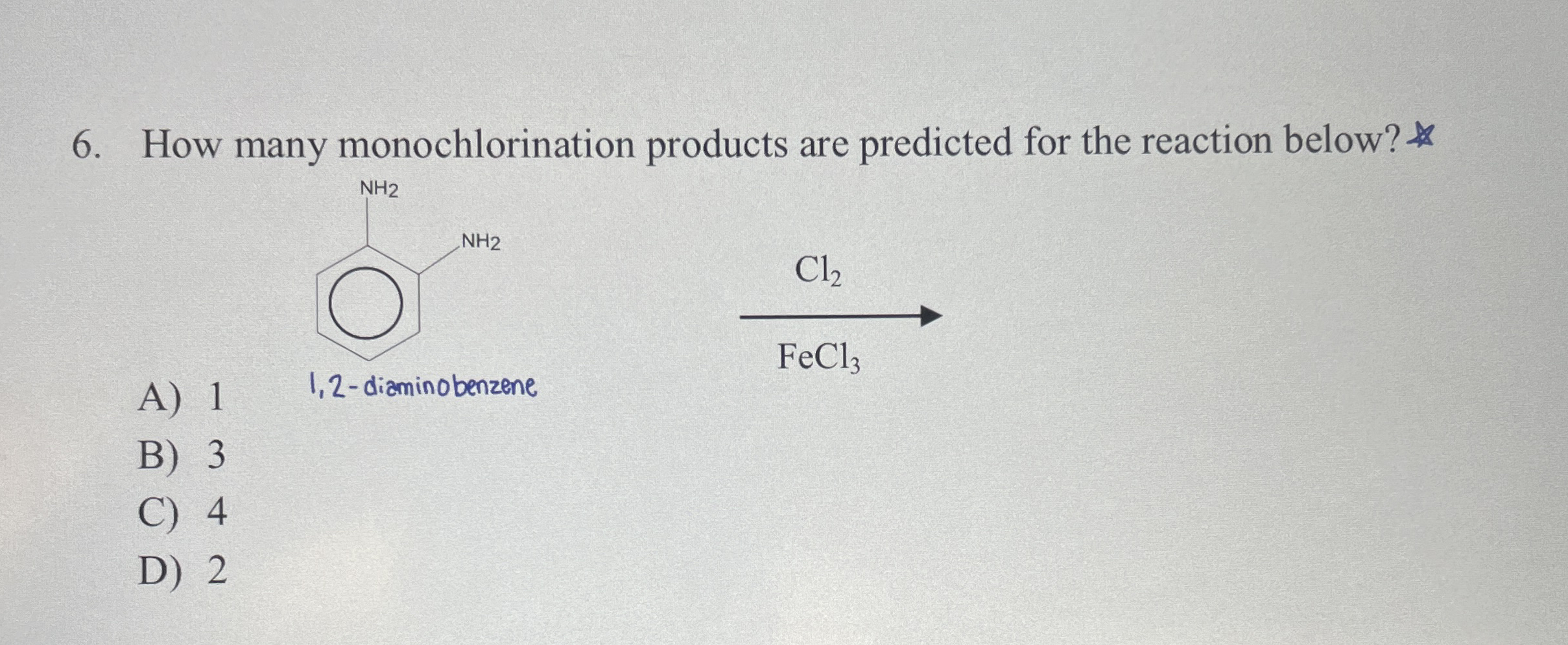 Solved How many monochlorination products are predicted for | Chegg.com