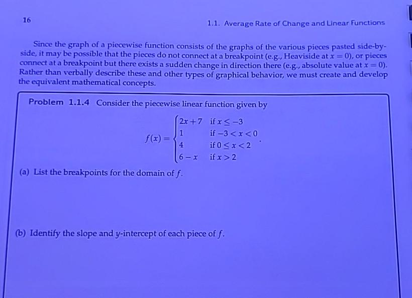 Solved 161.1. ﻿Average Rate of Change and Linear | Chegg.com