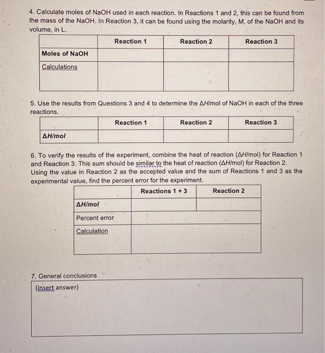Solved Panoutan.Post-lab Questions: 1. Combining reactions | Chegg.com