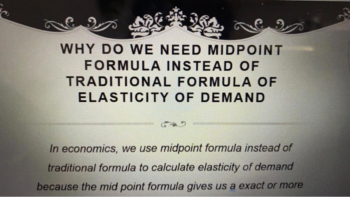Solved WHY DO WE NEED MIDPOINT FORMULA INSTEAD OF | Chegg.com