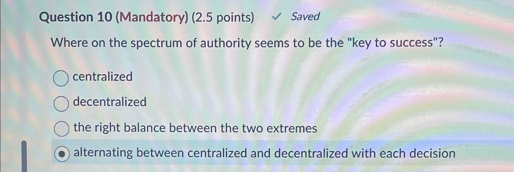 Solved Question 10 (Mandatory) (2.5 ﻿points) ﻿SavedWhere on | Chegg.com