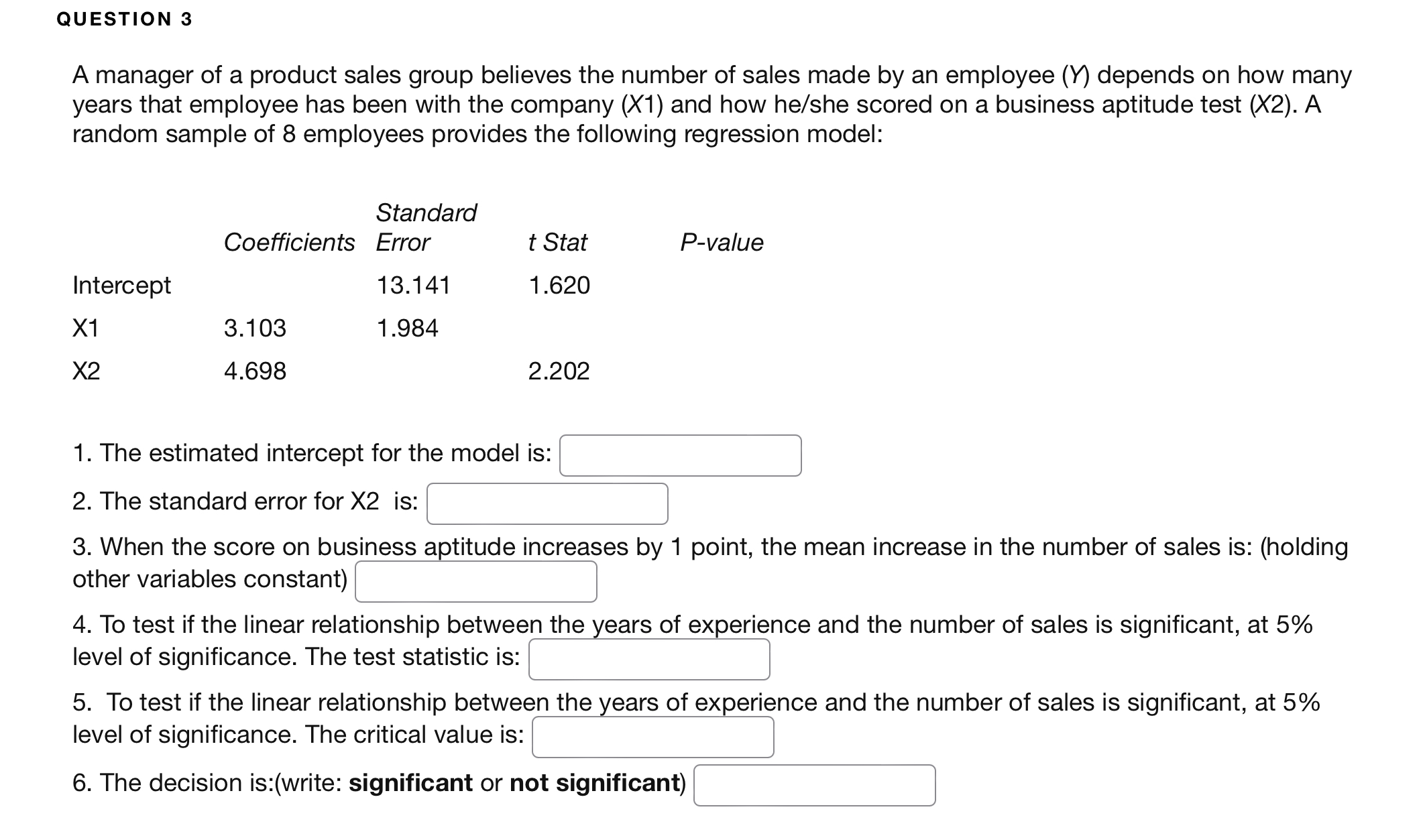 Solved QUESTION 3A manager of a product sales group believes | Chegg.com