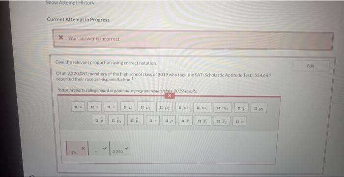 Solved Give the relevant proportion using correct notation. | Chegg.com