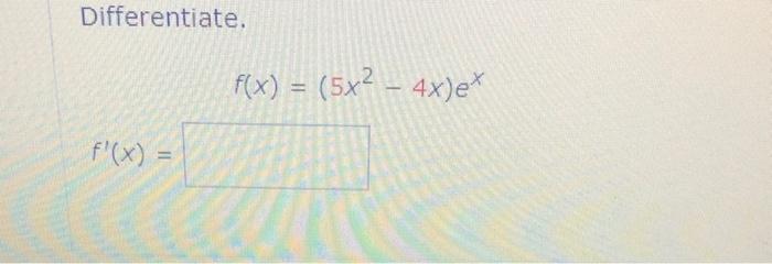 Solved Differentiate the function. g(x)=43x2−6x+17 | Chegg.com