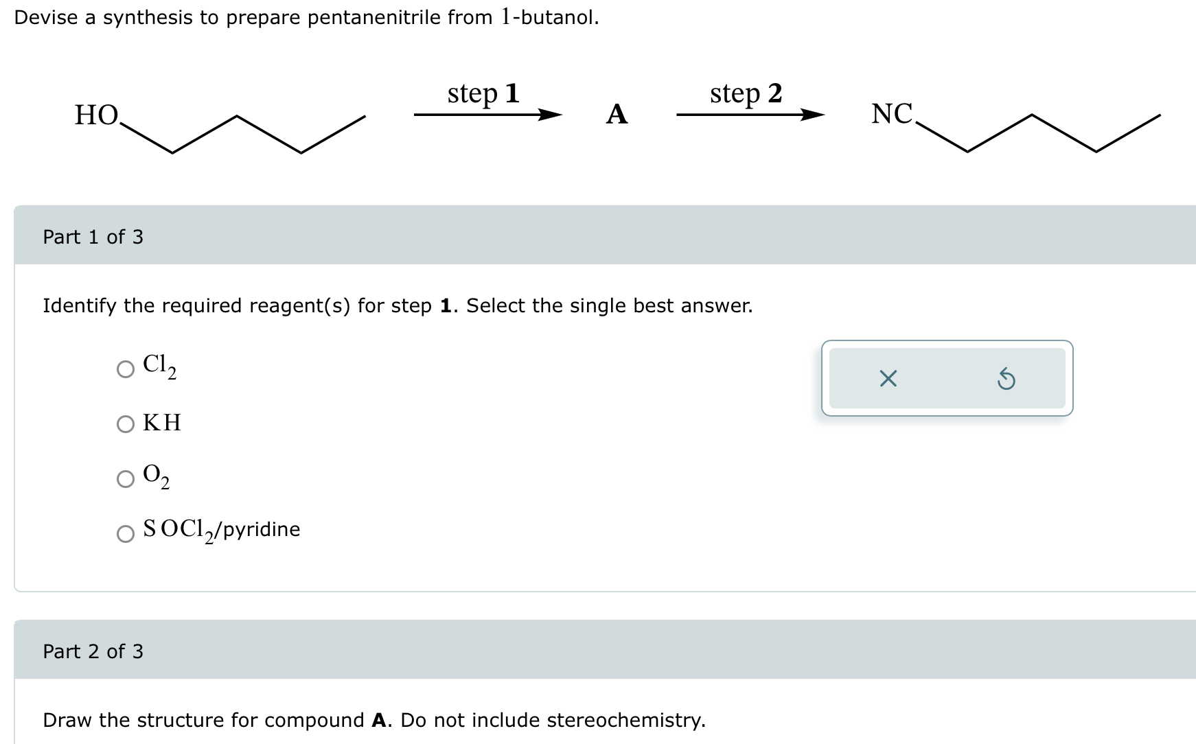 Solved Devise a synthesis to prepare pentanenitrile from | Chegg.com