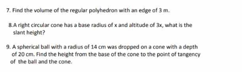 Solved Find the volume of the regular polyhedron with an | Chegg.com