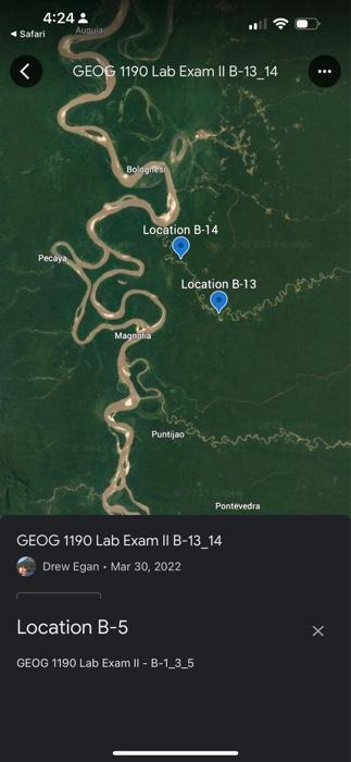 Solved Below is a link to a map in Google Earth Web Version | Chegg.com