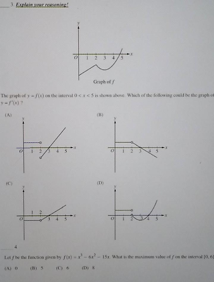 Solved 3. Explain your reasoning! 0 2 Graph off The graph of | Chegg.com