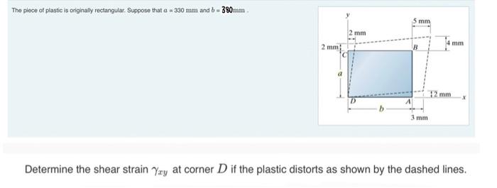 Solved The piece of plastic is originally rectangular. | Chegg.com
