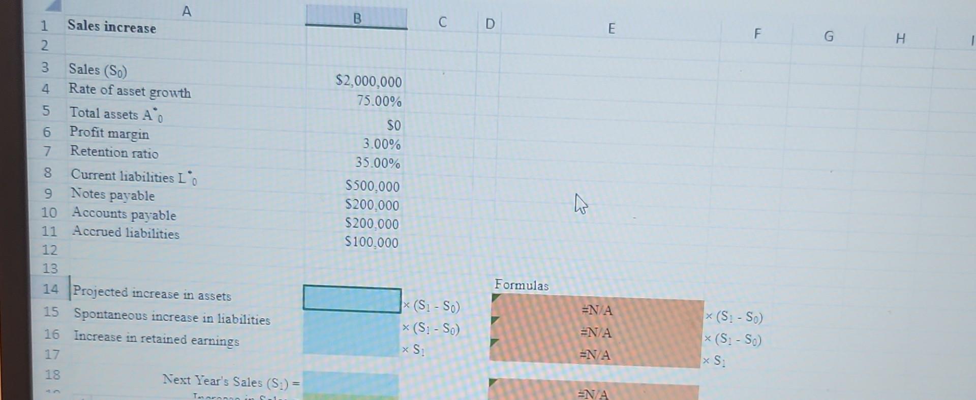 Solved Excel Online Structured Activity: Sales increase | Chegg.com
