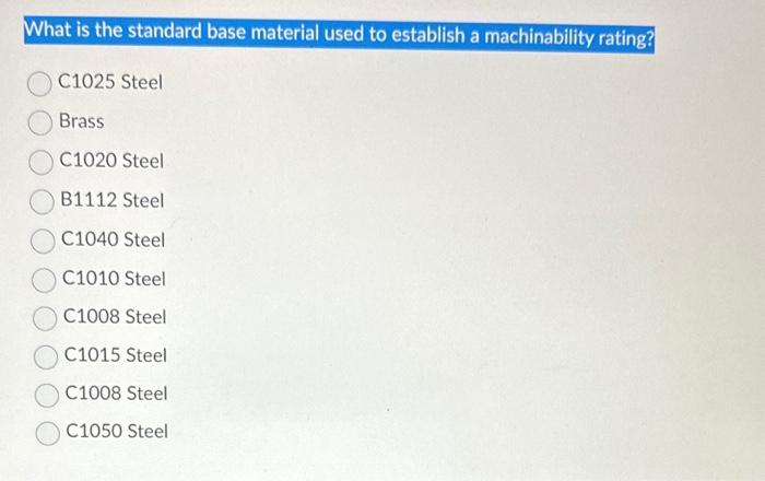 Solved What is the standard base material used to establish | Chegg.com