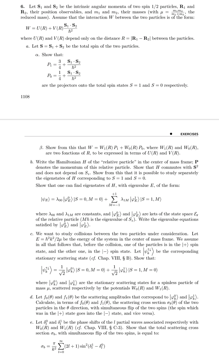 Let S1 ﻿and S2 ﻿be the intrinsic angular momenta of | Chegg.com