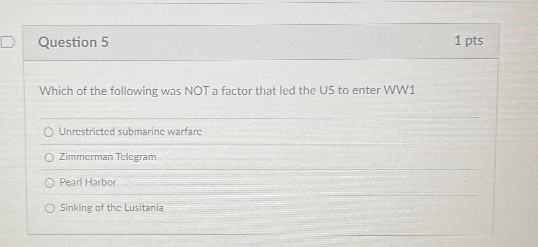 Solved Question 5Which of the following was NOT a factor | Chegg.com