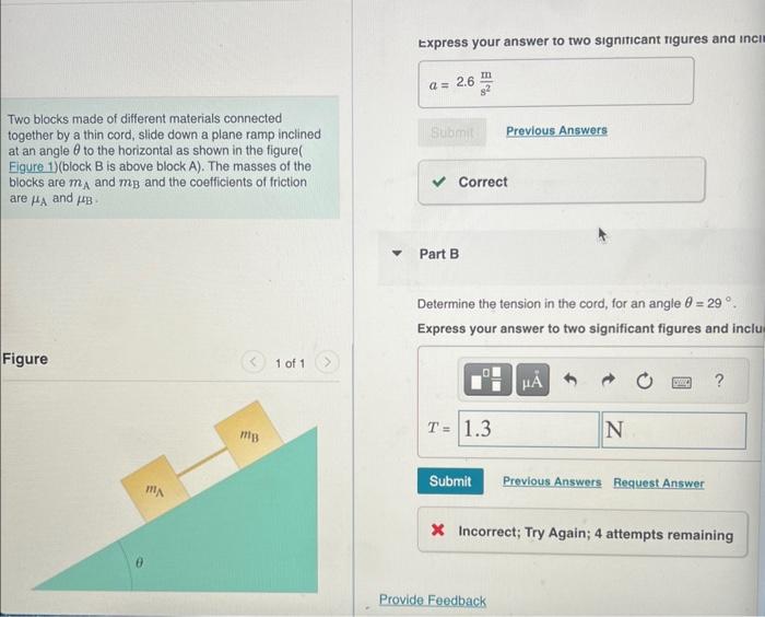 Two blocks made of different materials connected | Chegg.com