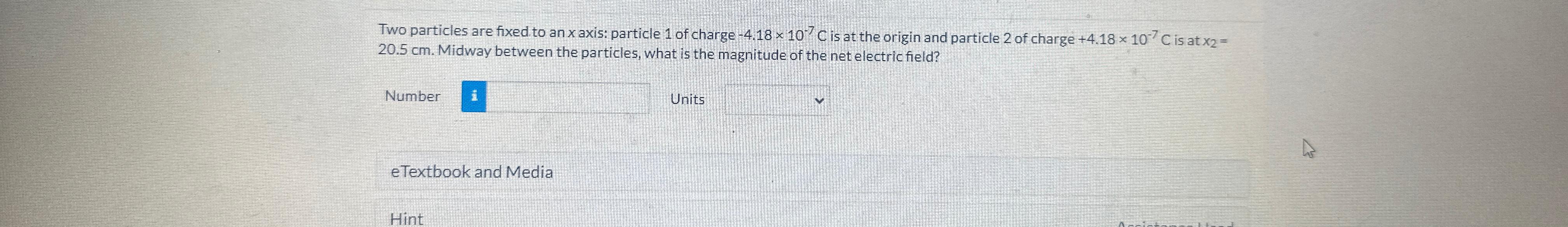 Solved Two particles are fixed to an x ﻿axis: particle 1 ﻿of | Chegg.com