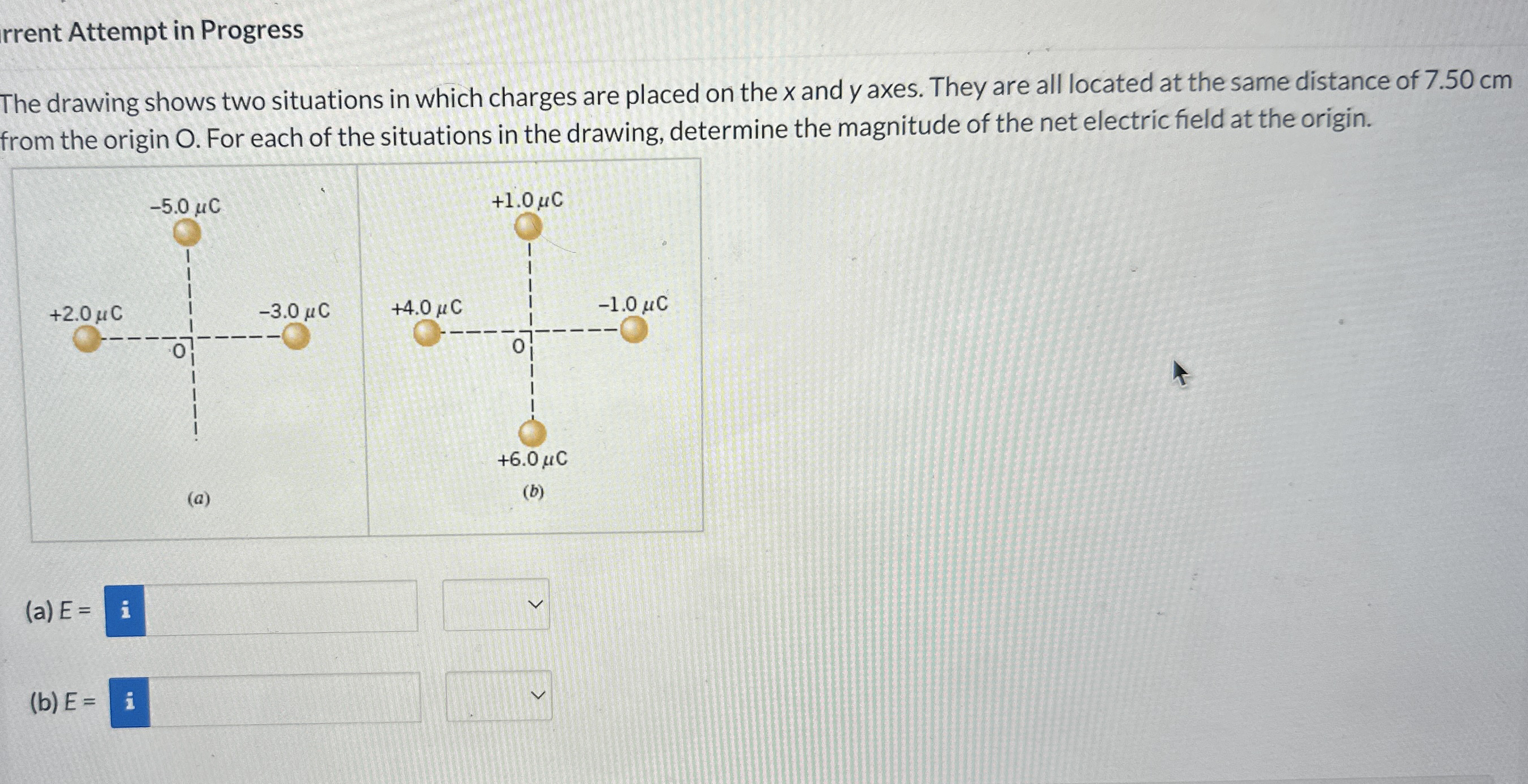 Solved rrent Attempt in ProgressThe drawing shows two | Chegg.com