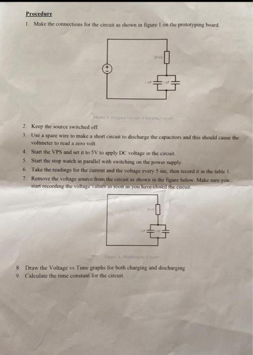 Solved Results and Discussion- Draw the charging graph using | Chegg.com