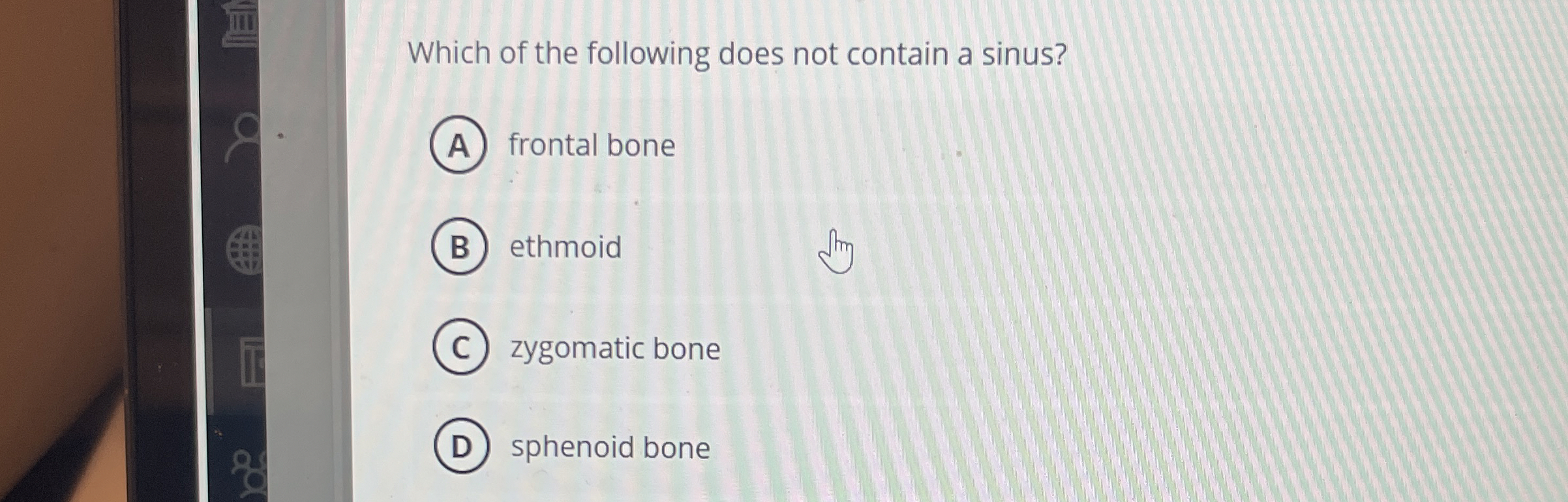 Solved Which of the following does not contain a | Chegg.com