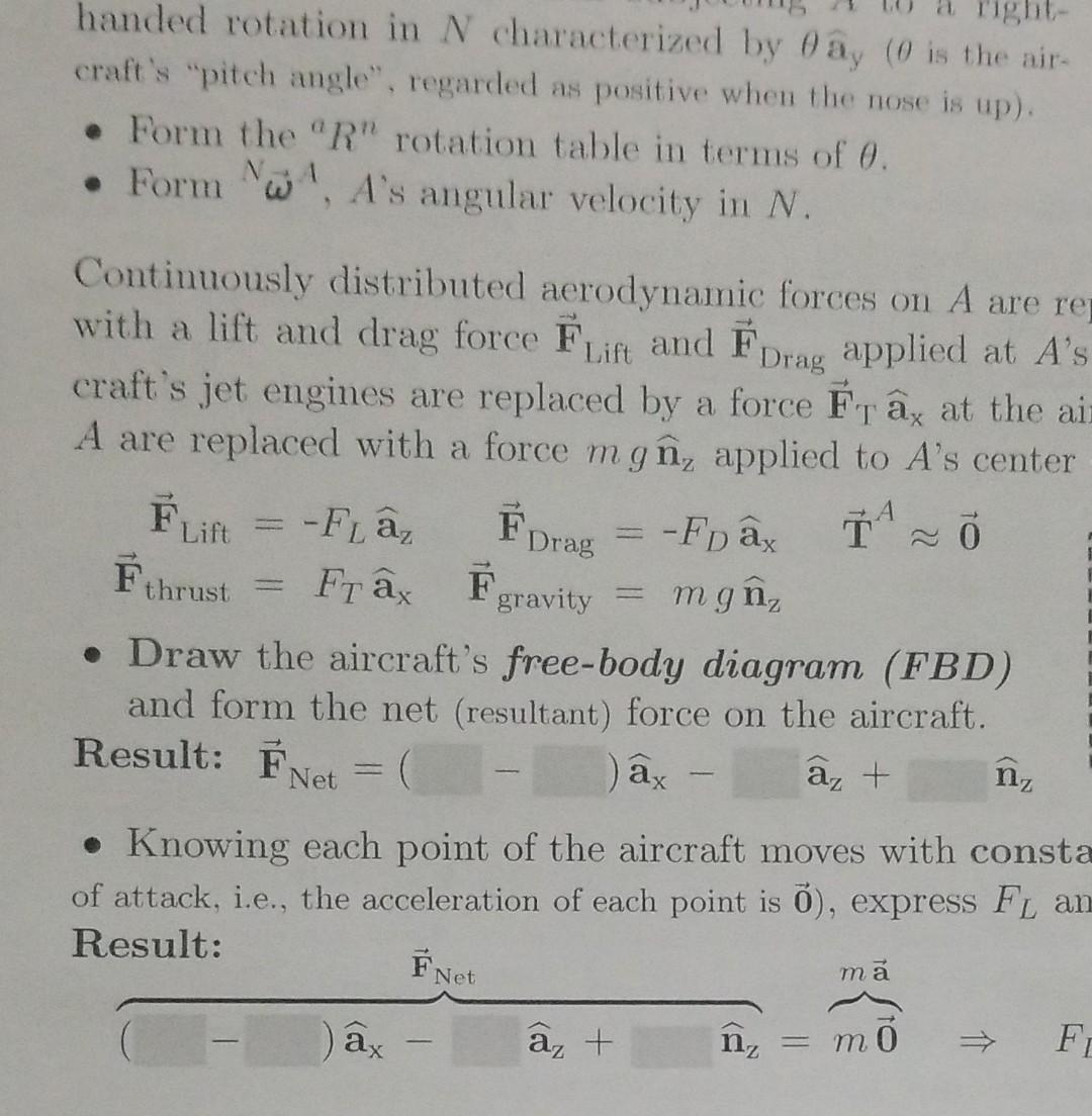 Solved Acm 4.12 FE/EIT - Aircraft force equilibrium (2D | Chegg.com
