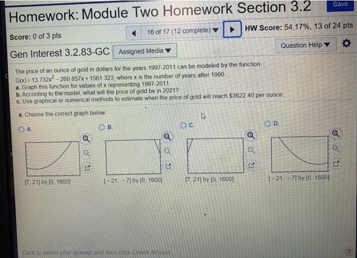 Solved Save Homework: Module Two Homework Section 3.2 Score: | Chegg.com Solved Save Homework: Module Two Homework Section 3.2 Score: | Chegg.com