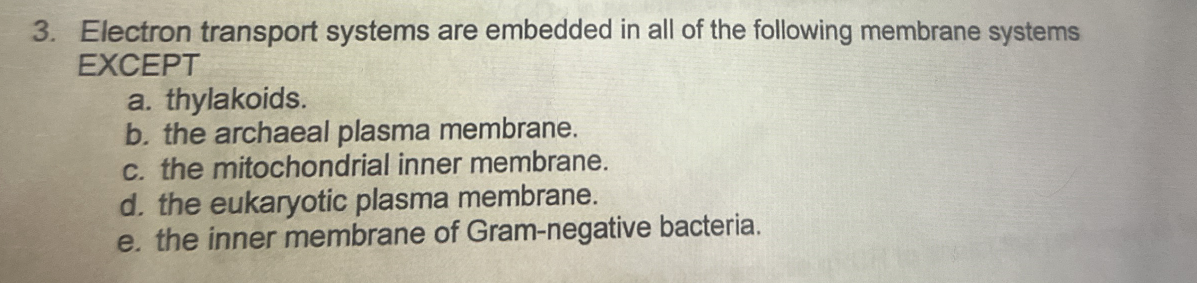 Solved Electron transport systems are embedded in all of the | Chegg.com