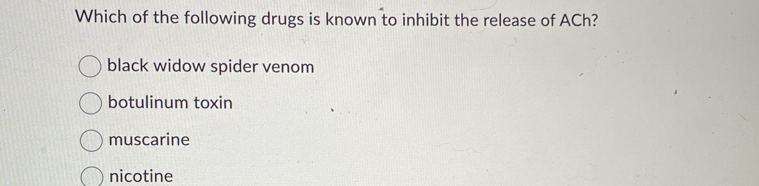 Solved Which of the following drugs is known to inhibit the | Chegg.com